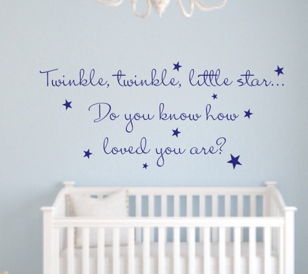 Twinkle Twinkle Wall Decals- Twinkle Twinkle Little Star Wall Decal ...
