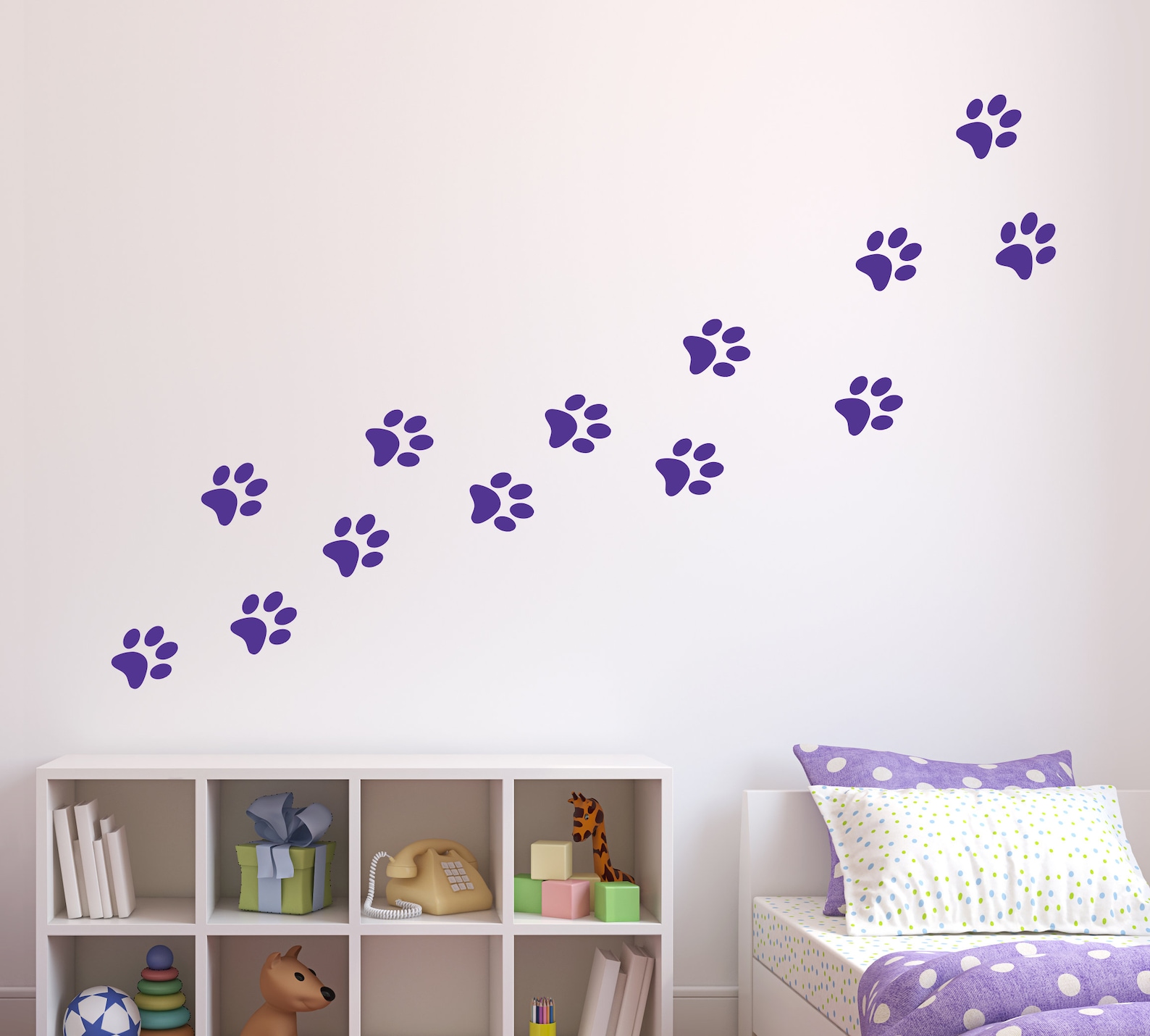 Puppy Paws Wall Decals - Dog Wall Decals - Puppy Tracks - Puppy Wall ...