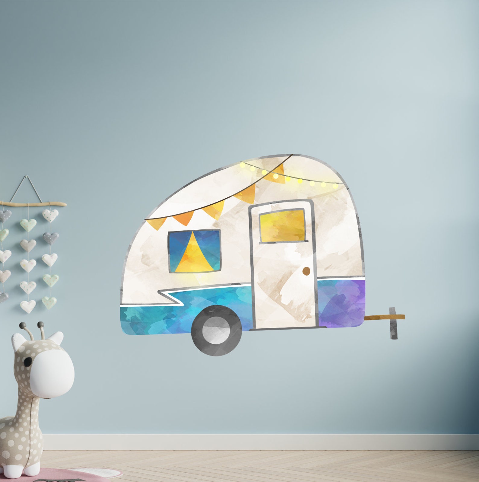 Vintage Camper Wall Decal Teardrop Camper Decal Glamping - Etsy