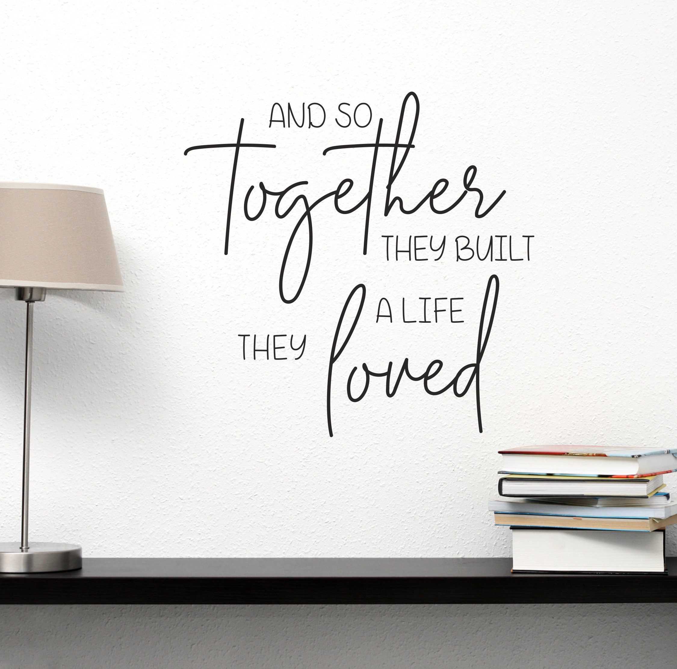 And so Together Wall Decal A Life Together Wall Decal They - Etsy