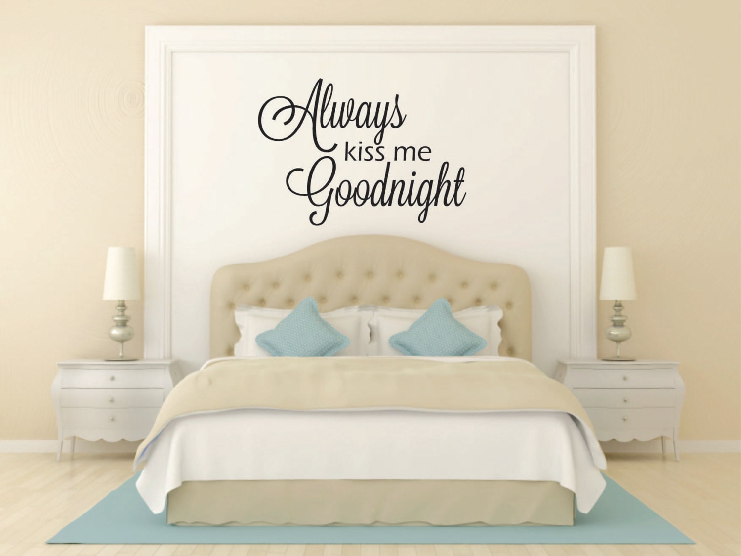 Always kiss me goodnight vinyl wall decal Goodnight Wall | Etsy