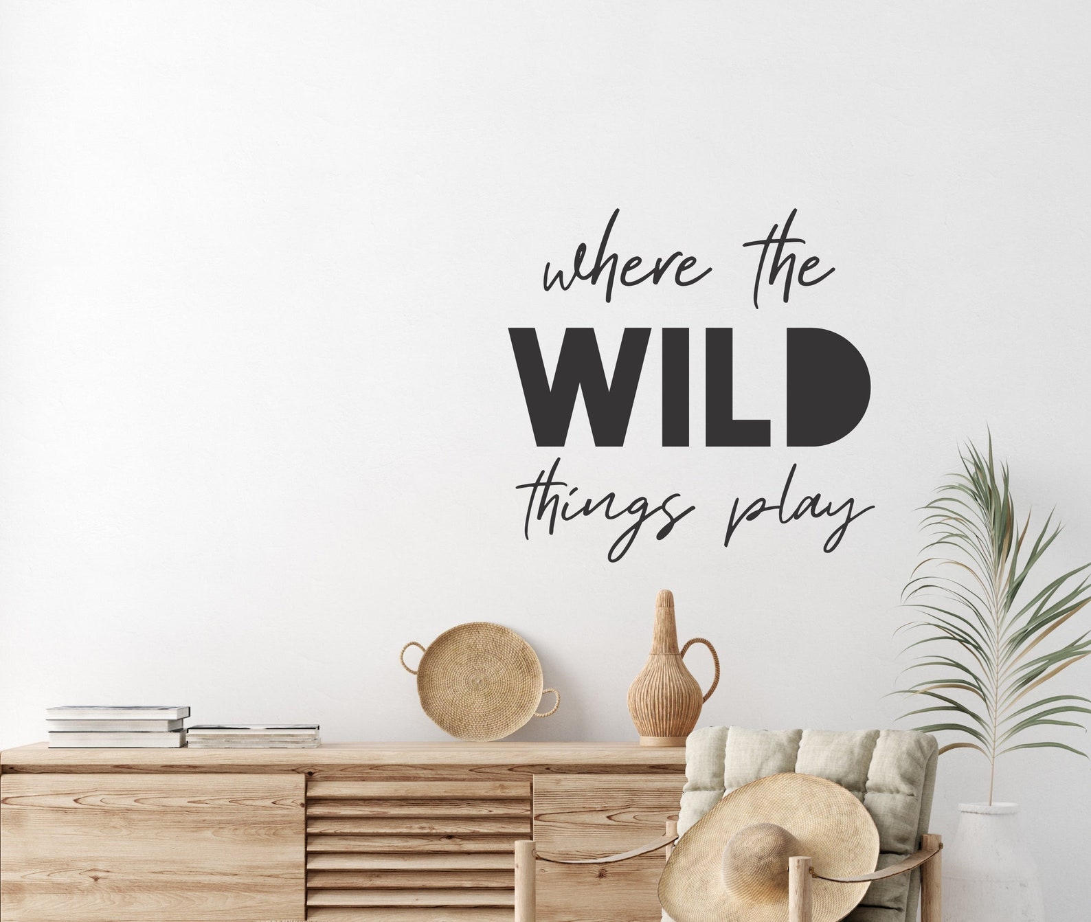 Where the Wild Things Play Wall Decal, Kids Room Wall Decals, Kids Play ...