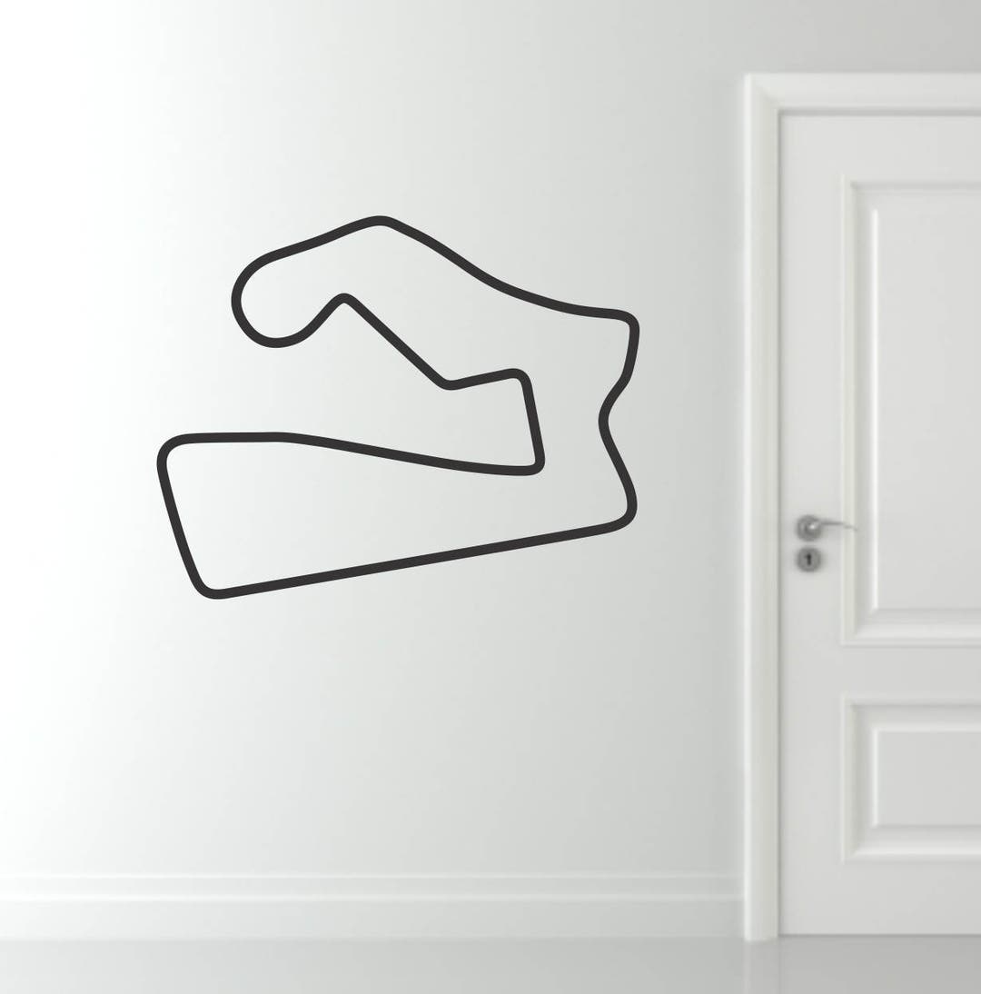 Race Track Wall Decal, Race Track Wall Cling, Road America Wall Decal ...