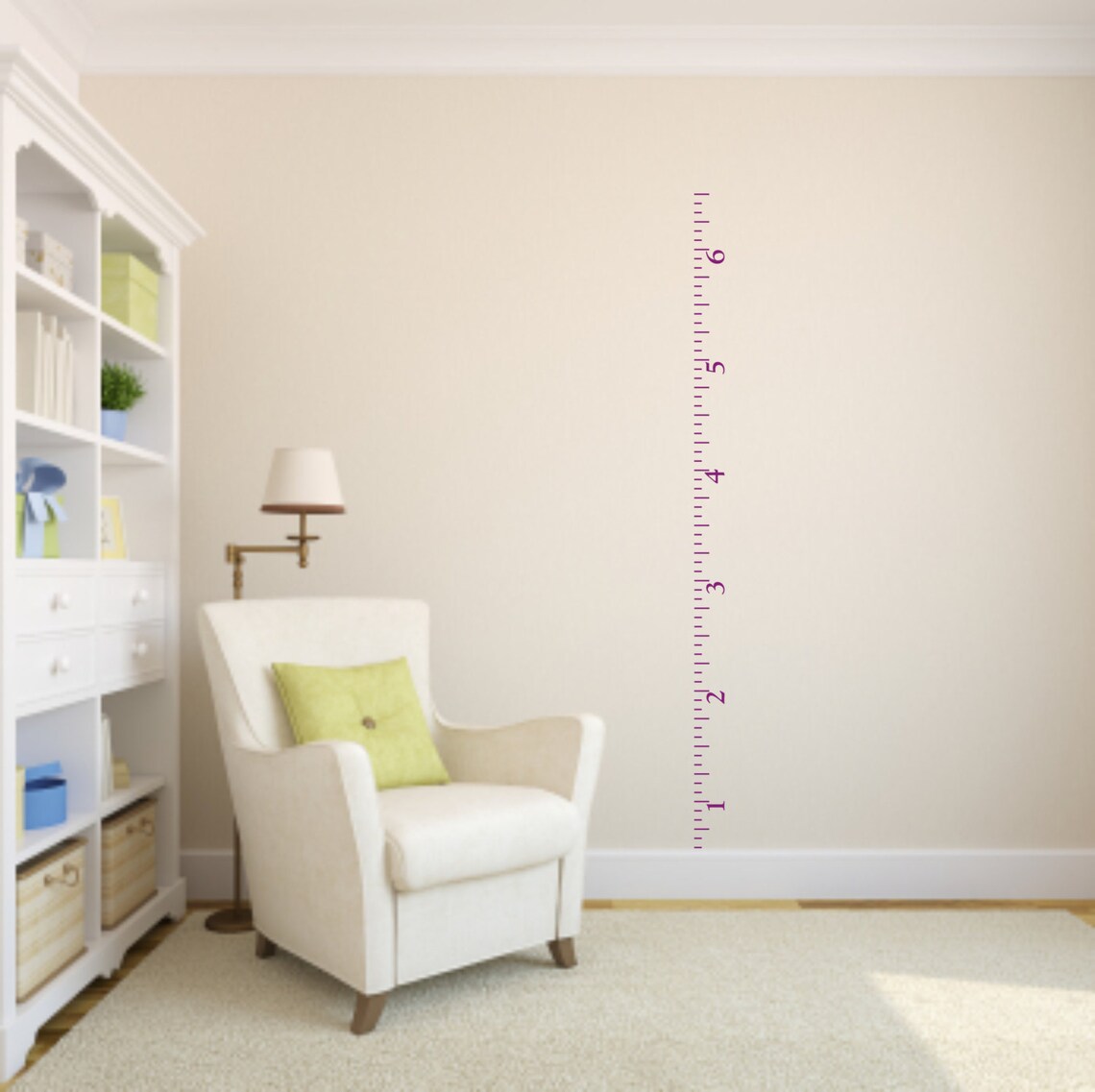 Ruler Growth Chart Vinyl Wall Decal Nursery Growth Chart - Etsy