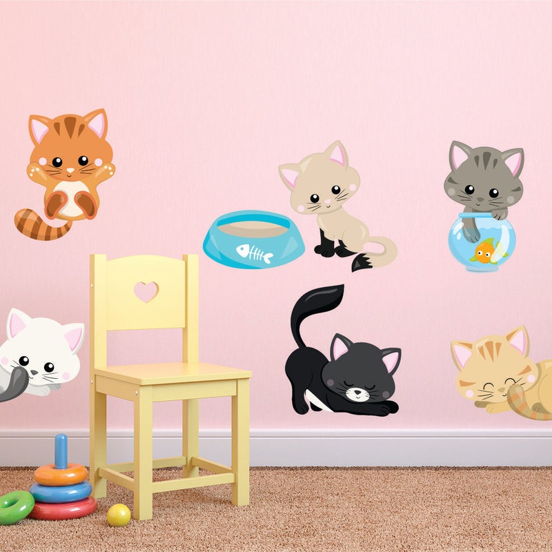 Cat Wall Decals - Etsy
