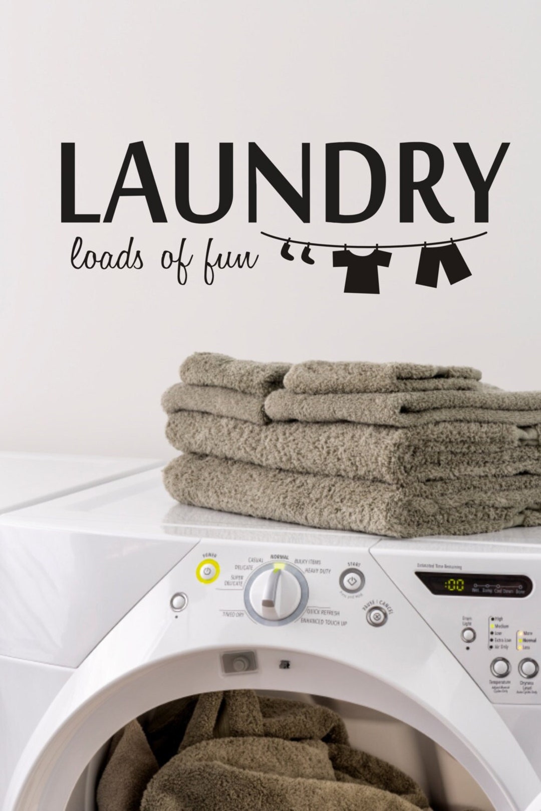Laundry Loads of Fun Wall Decal, Laundry Room Vinyl Wall Decal Quote ...