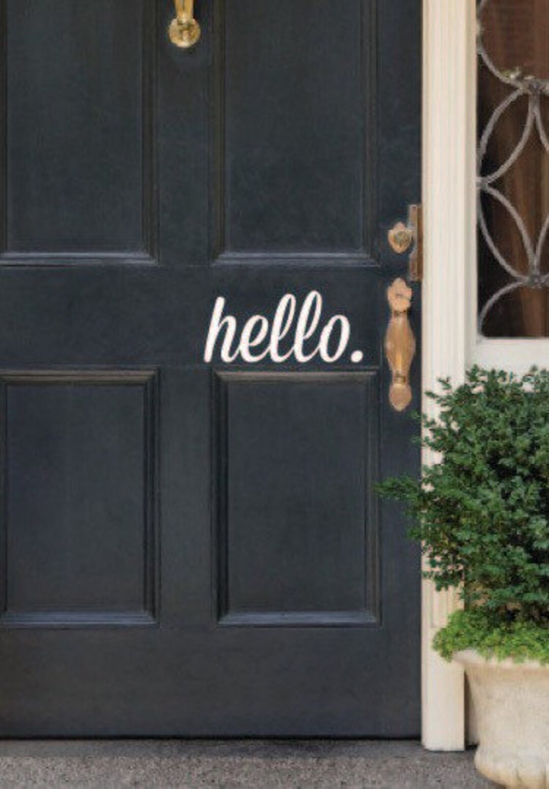 Hello Decal - Hello Decal Quote - Front Door Vinyl Wall Decal - Hello ...
