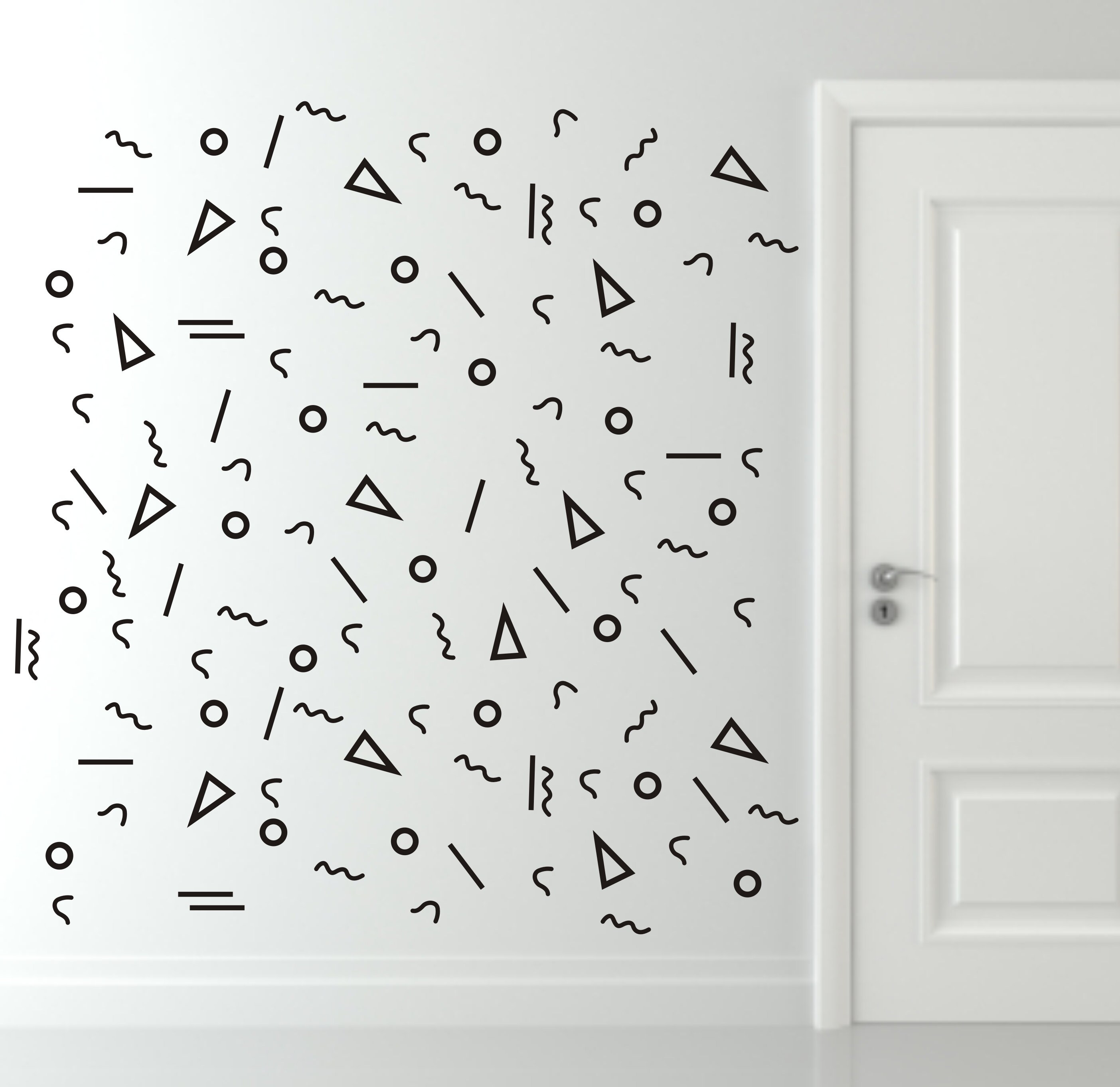 Geometric Pattern Wall Decals Geo Pattern Decals Saved by | Etsy