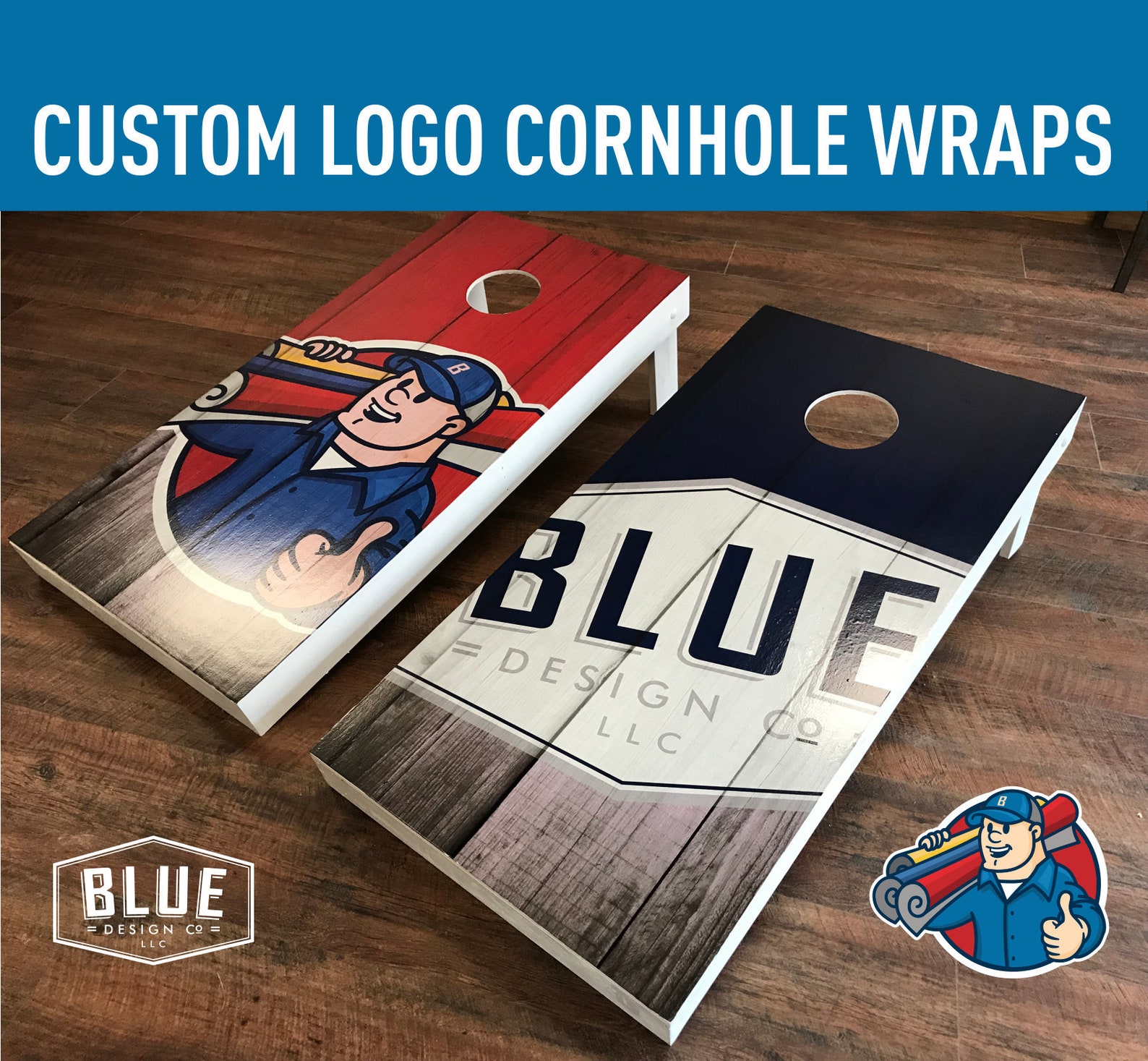 Custom Corn Hole Wraps, Company Logo Corn Hole Wrap, Wedding Corn Hole ...