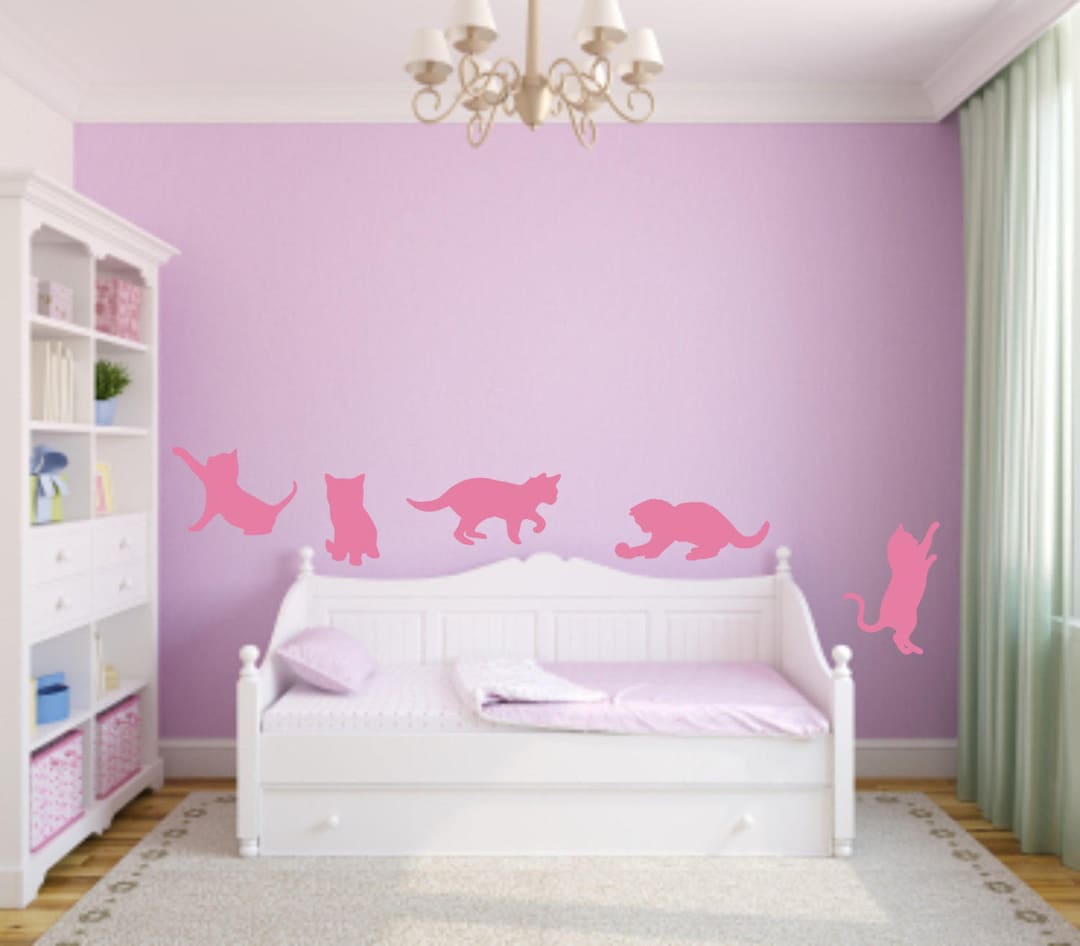 Kittens Wall Decal - Kitten Decal - Nursery Vinyl Wall Decal - Wall ...