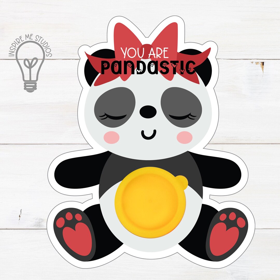 Panda Valentine DYI Card Printable | Kids Party - Classroom Play Doh ...
