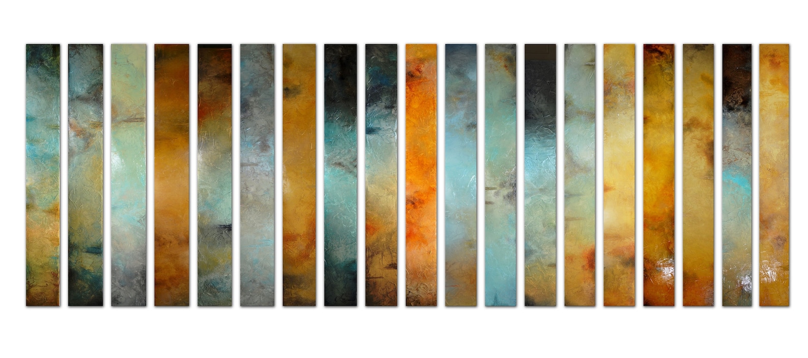 Multiple Panels Foyer Art, Curved Large Wall Art, Art on Curved Wall ...