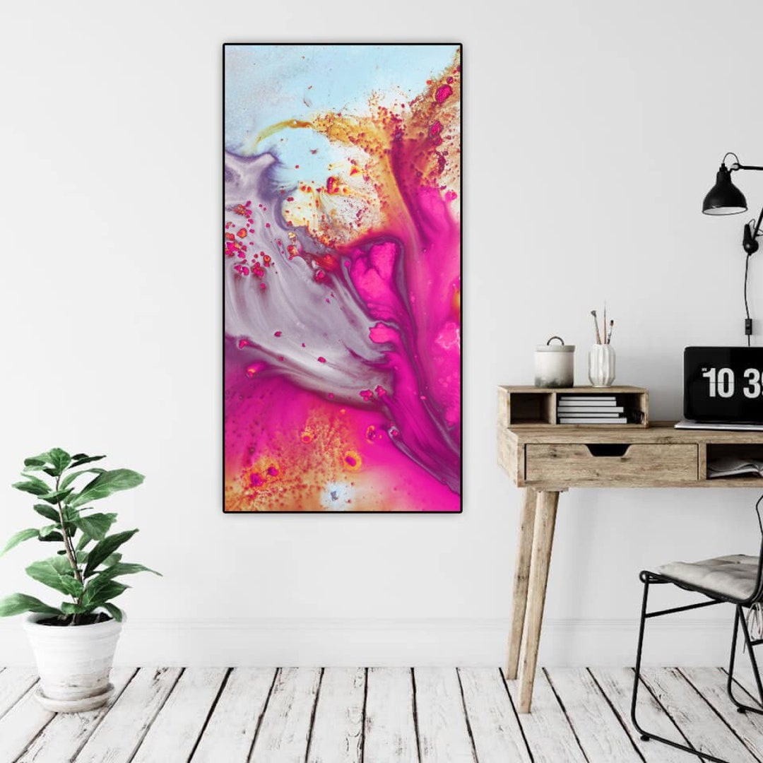 Vibrant Pink Wall Art, Pink Wall Prints, Magenta Wall Décor, Girl Wall ...