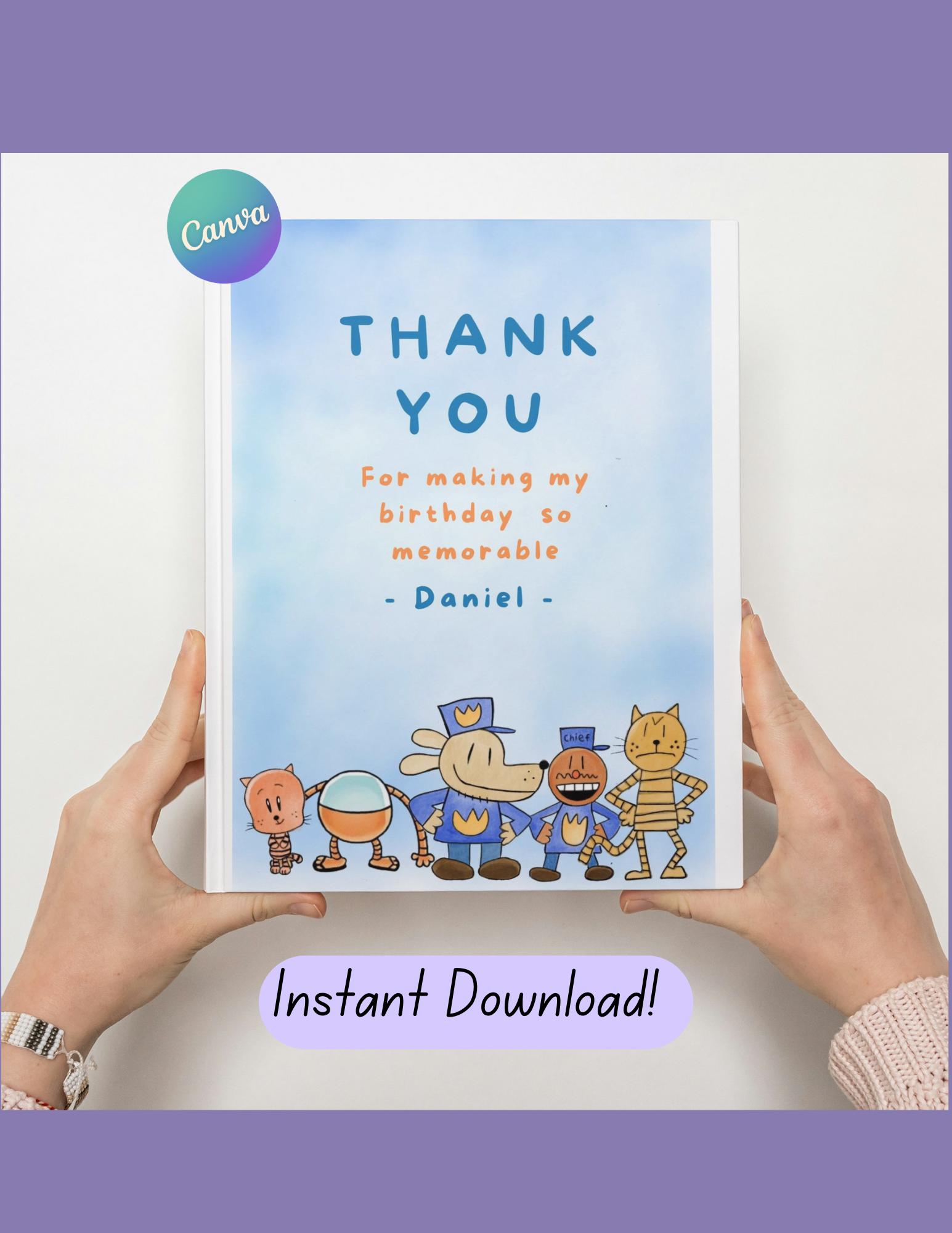 Editable Dog Man Birthday Invitation Template Dogman Birthday Invite ...