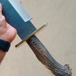 Custom Made D2 Steel Long Blade Hunting Knife Bowie Knife With Stag ...