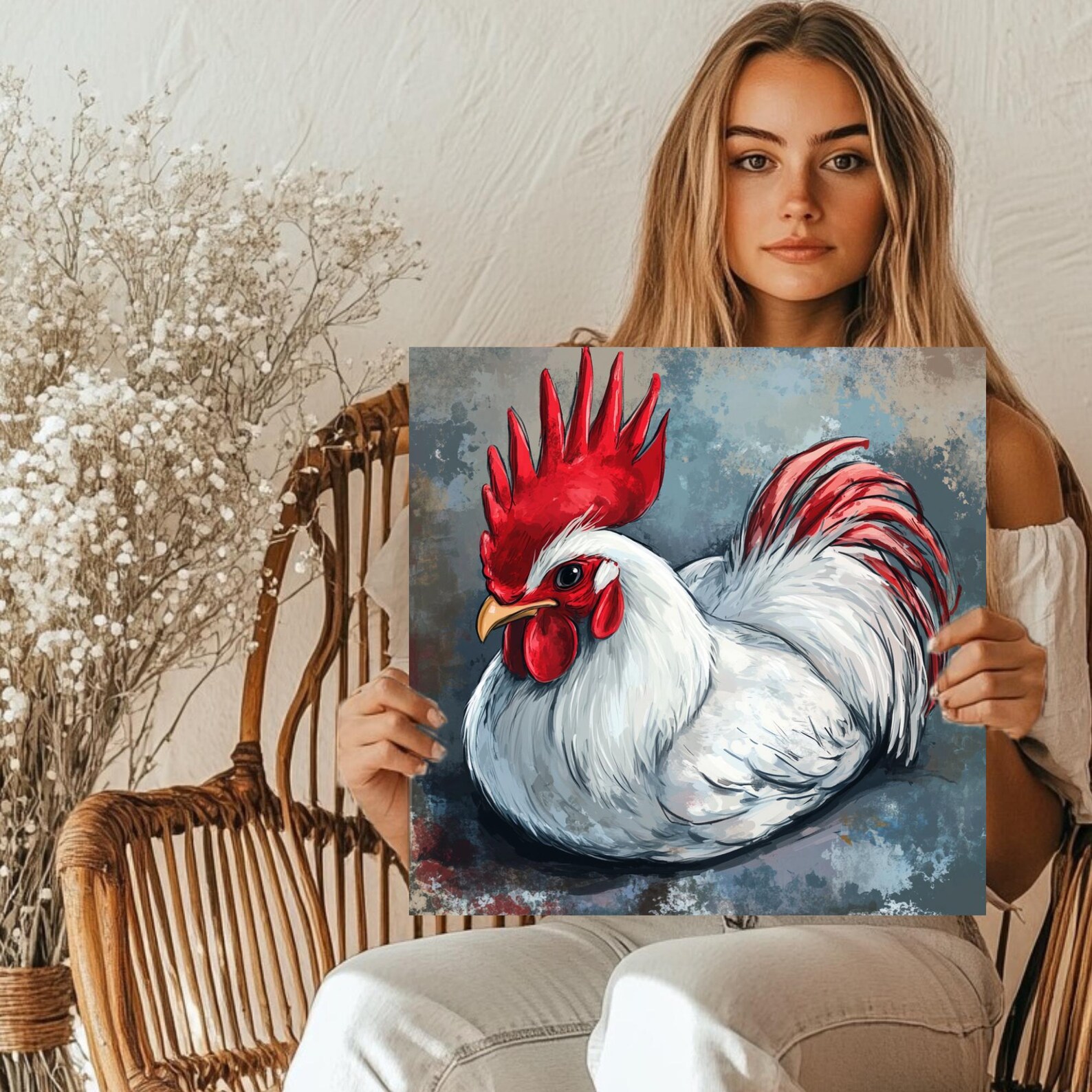 Chicken Wall Art, Canvas or Poster, Chicken Wall Decor, Chicken Home ...