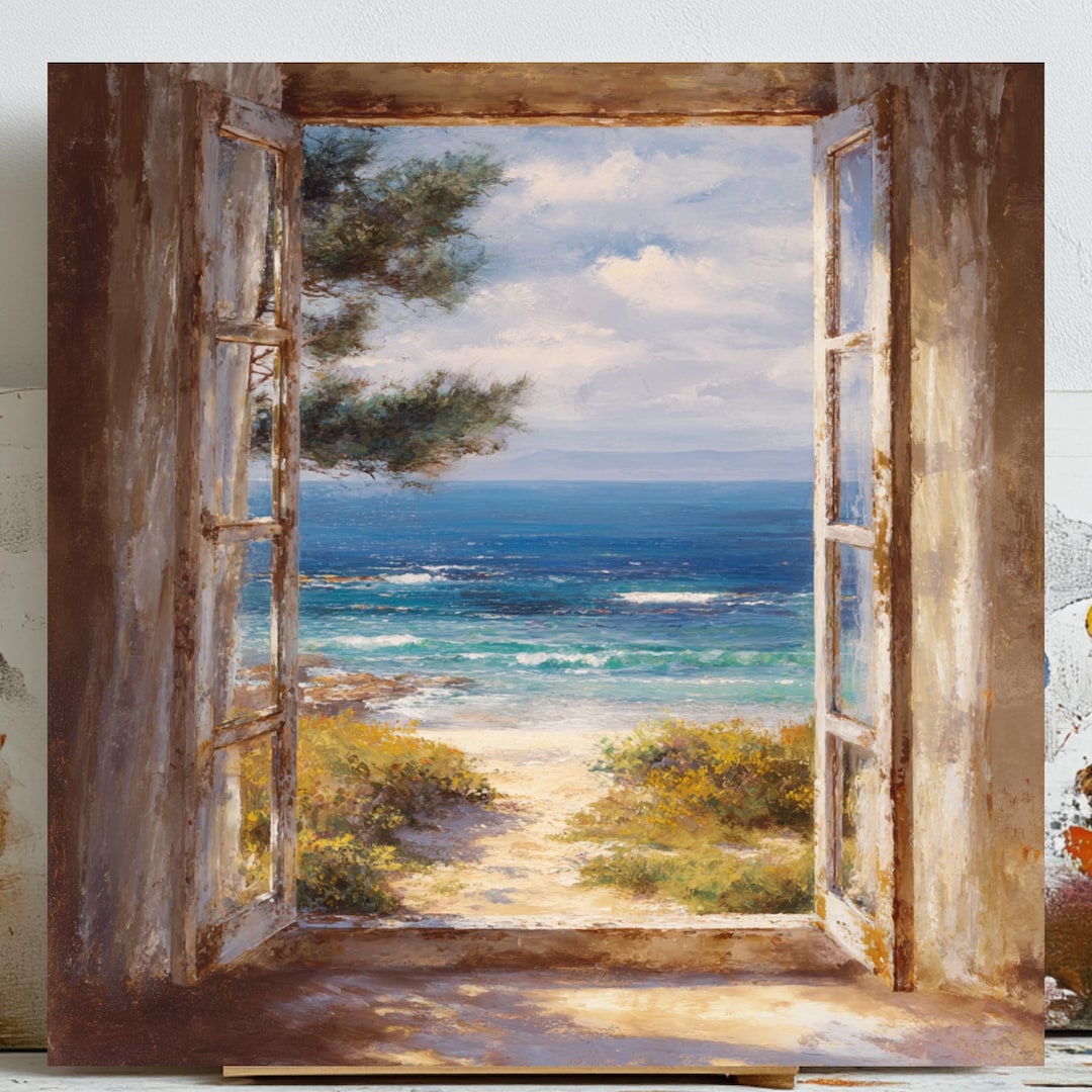 Open Window View, Canvas or Poster, Unique Wall Decor, Living Room ...