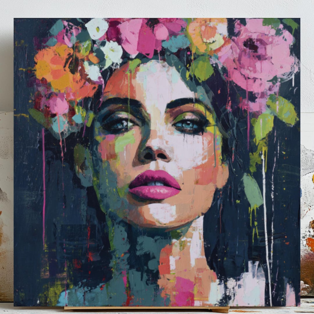 Abstract Woman Portrait, Canvas or Poster, Modern Decor, Glam Decor ...