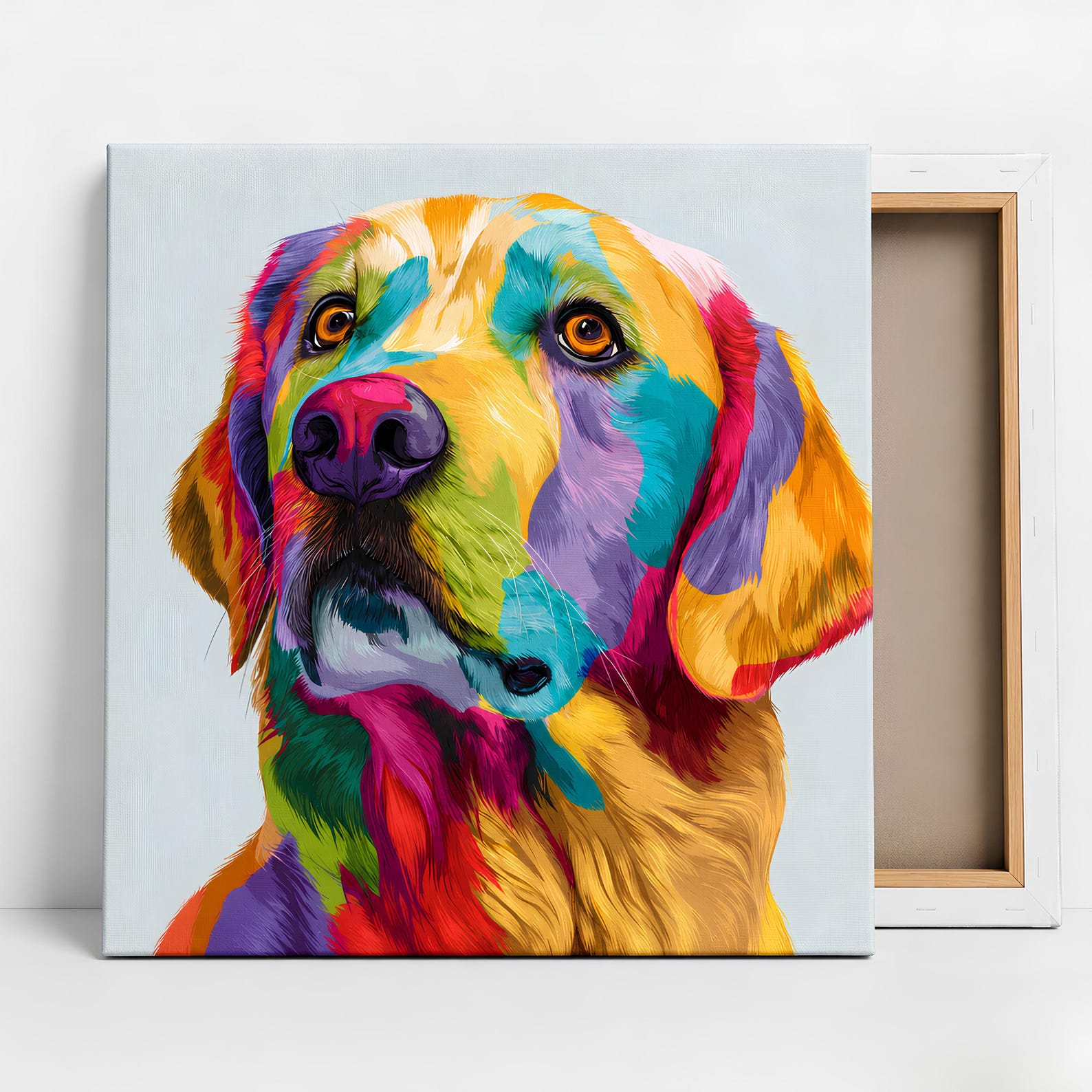 Dog Art, Poster or Canvas, Pop Art Bohemian Decor, Living Room Bedroom ...