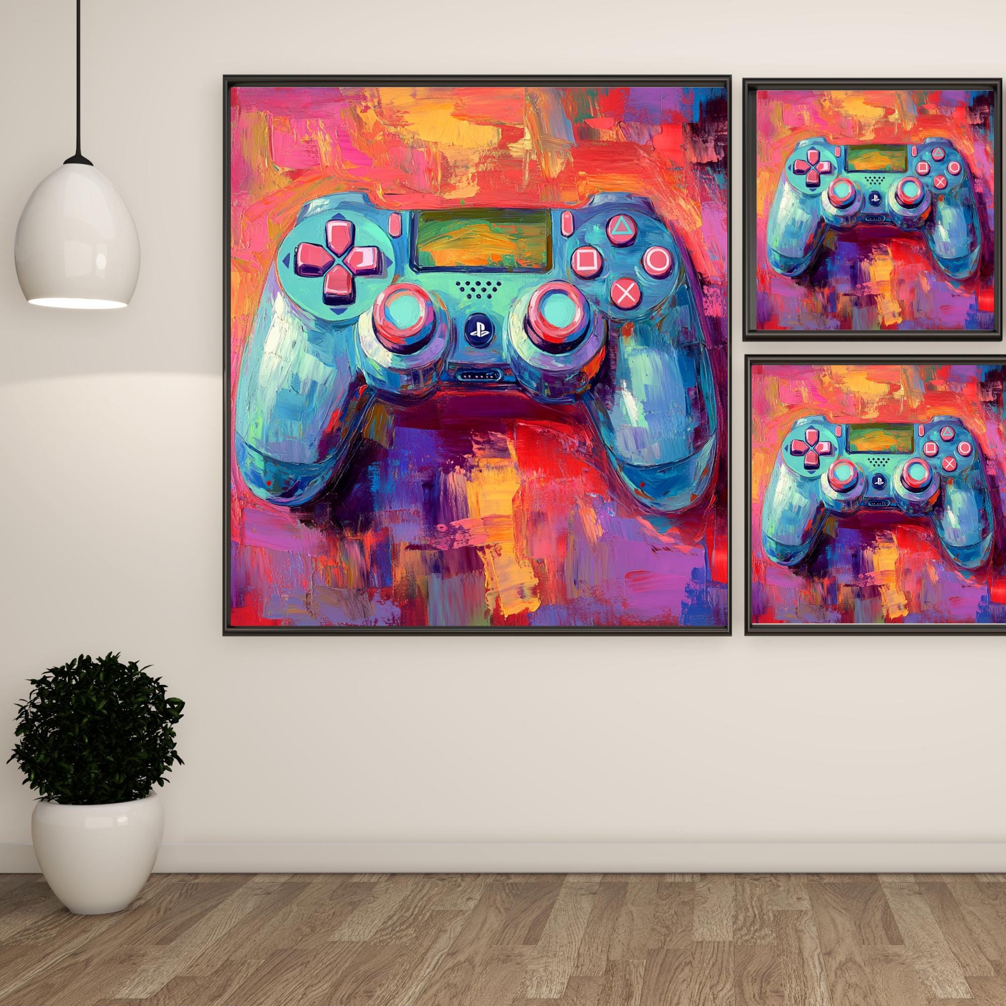 Joystick Wall Art, Canvas or Poster, Game Room Decor, Gaming Wall Art ...