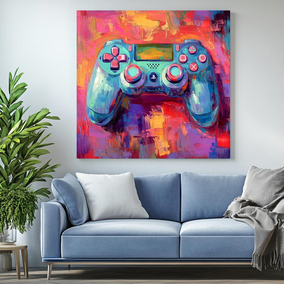 Joystick Wall Art, Canvas or Poster, Game Room Decor, Gaming Wall Art ...