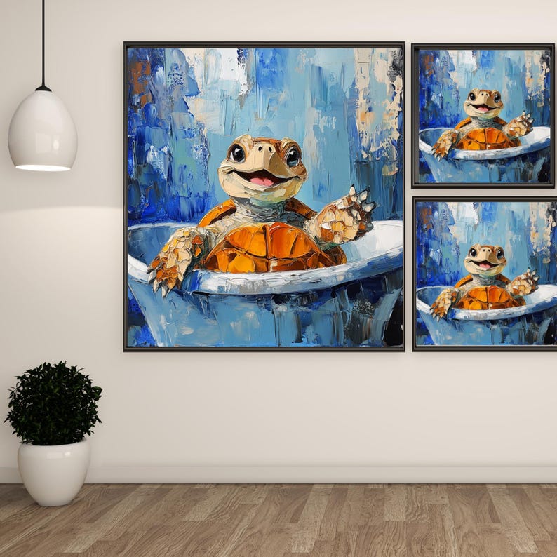 Turtle Wall Art, Canvas or Poster, Turtle Wall Decor, Turtle Home Decor ...
