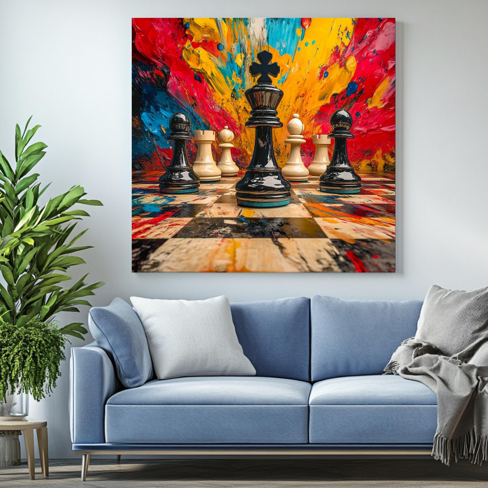 Chess Wall Art Poster or Canvas, Chess Decor, Chess Art Print, Chess ...