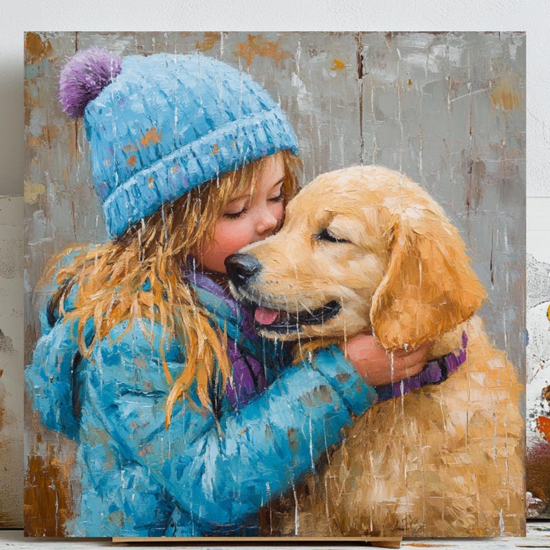 Girl and Dog Wall Hanging - Etsy