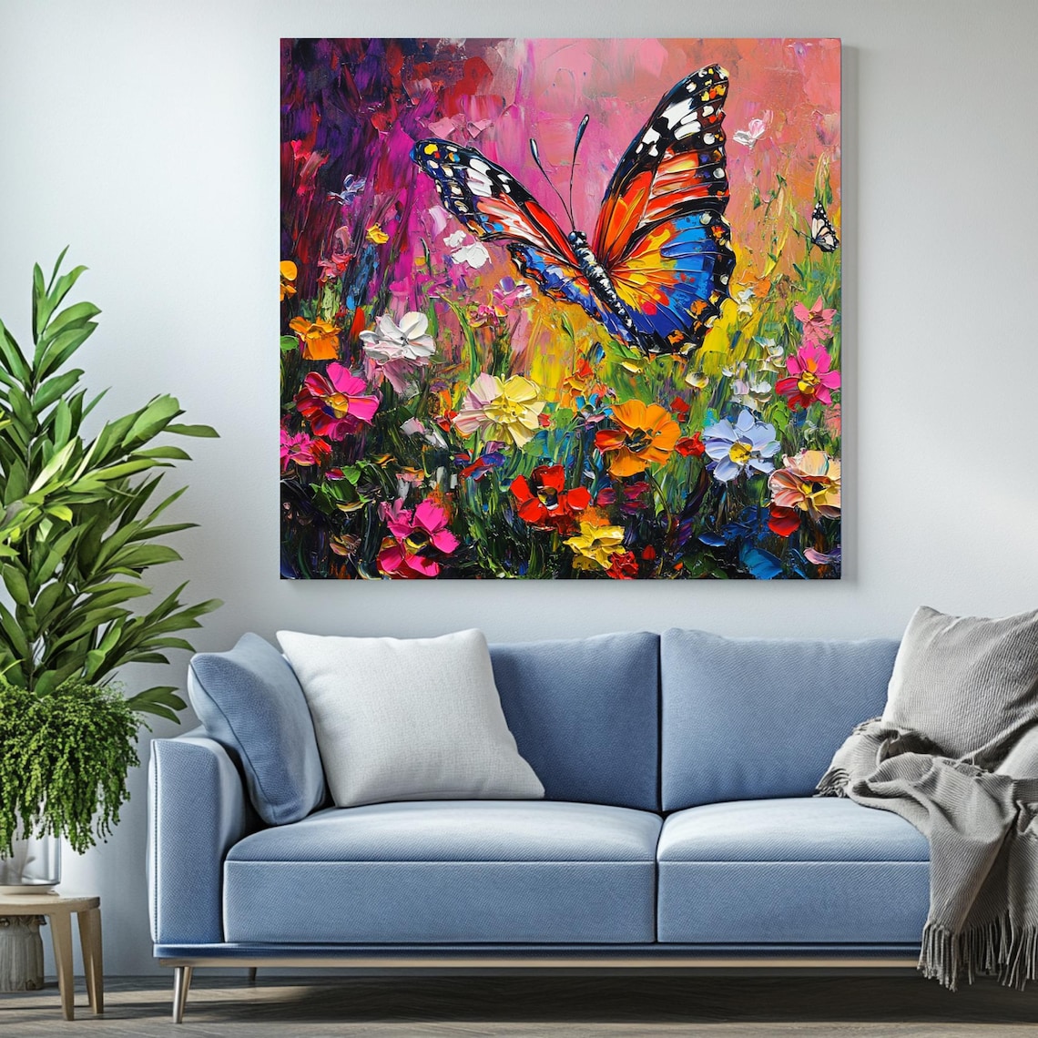 Butterfly Wall Art, Canvas or Poster, Butterfly Wall Decor, Butterfly ...