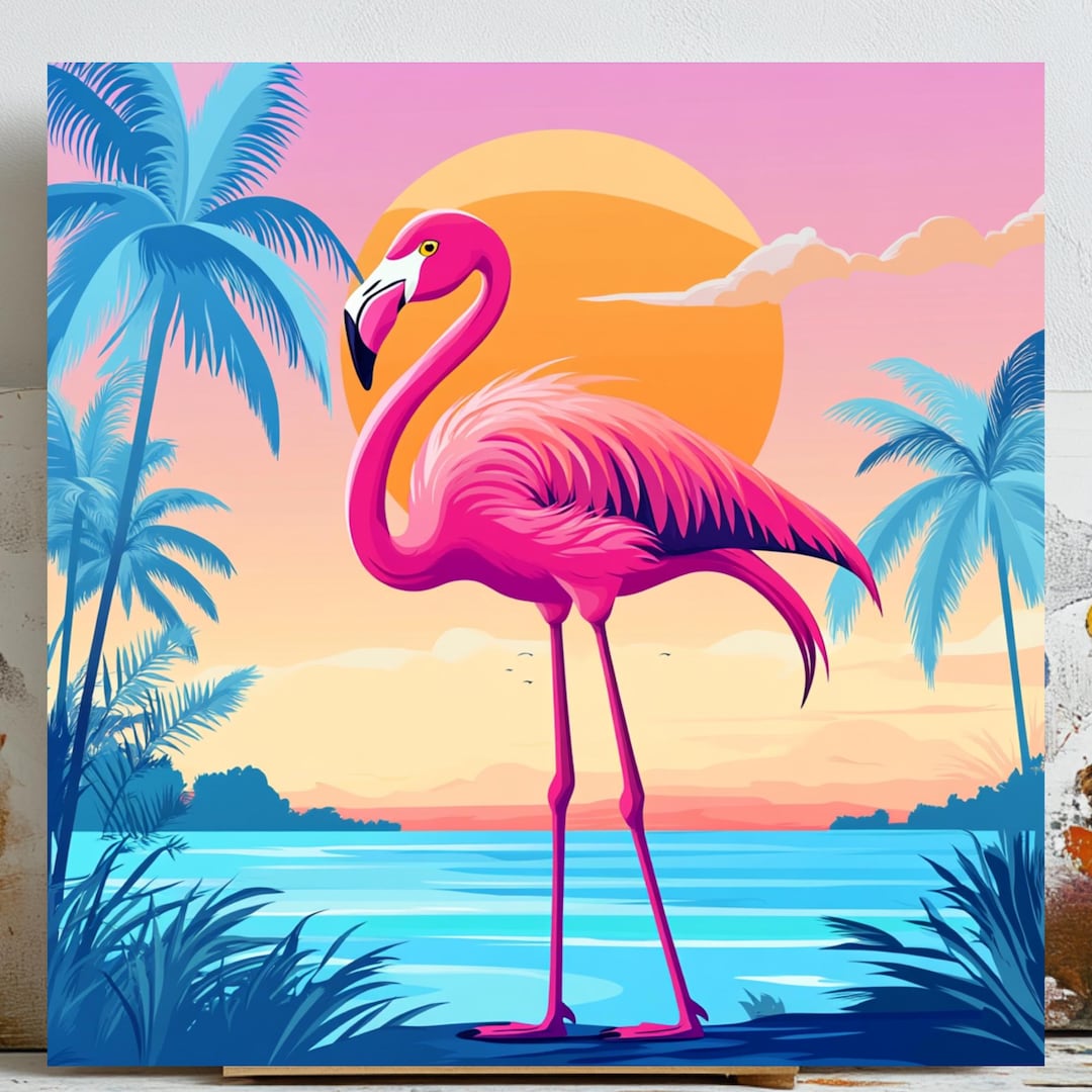 Flamingo Wall Art, Canvas or Poster, Flamingo Wall Decor, Flamingo Home ...