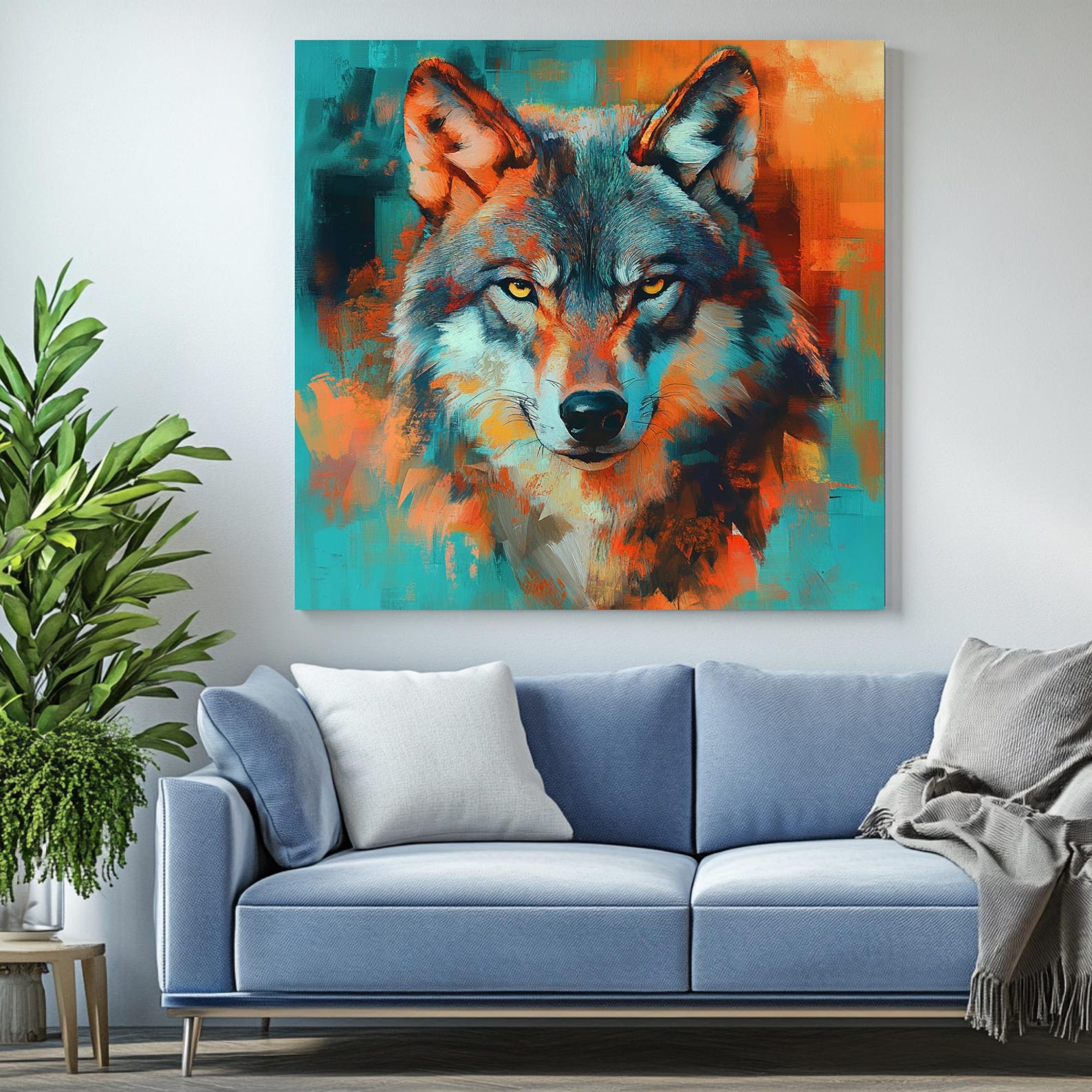 Wolf Wall Art, Canvas or Poster, Wolf Wall Decor, Wolf Home Decor ...