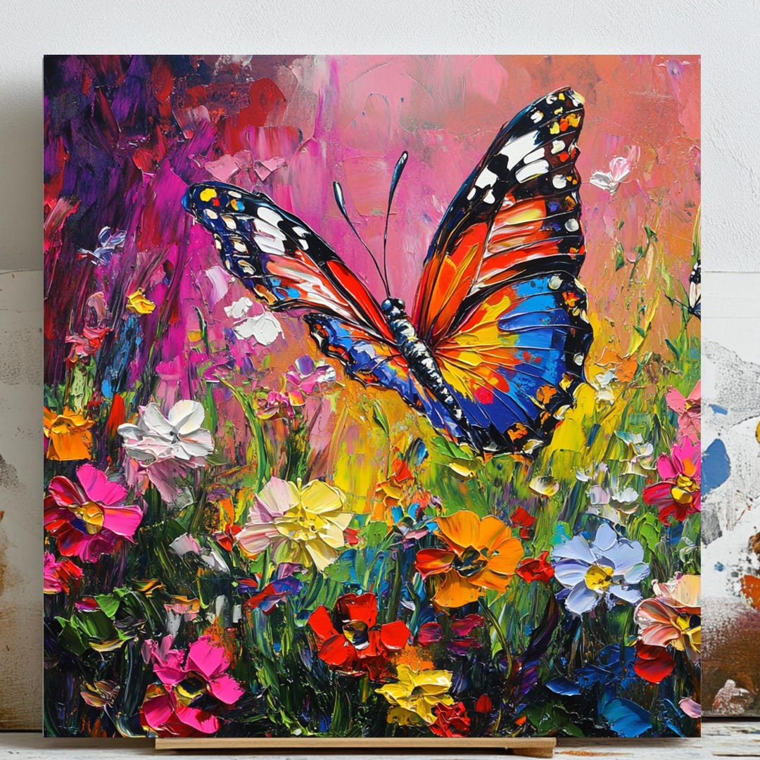 Butterfly Wall Art, Canvas or Poster, Butterfly Wall Decor, Butterfly ...