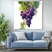 Grapes Wall Art, Canvas or Poster, Kitchen Decor, Dining Room Decor ...