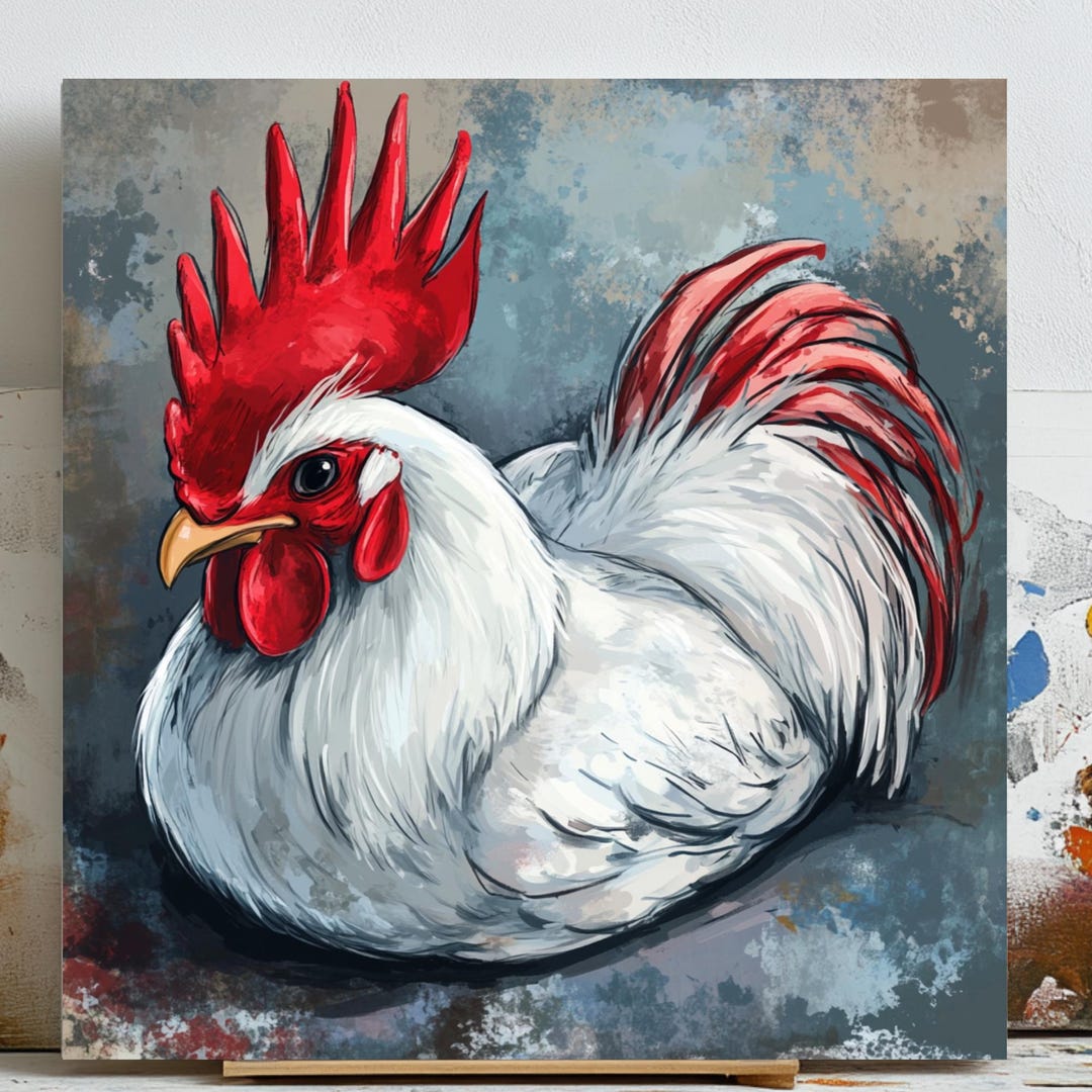 Chicken Wall Art, Canvas or Poster, Chicken Wall Decor, Chicken Home ...