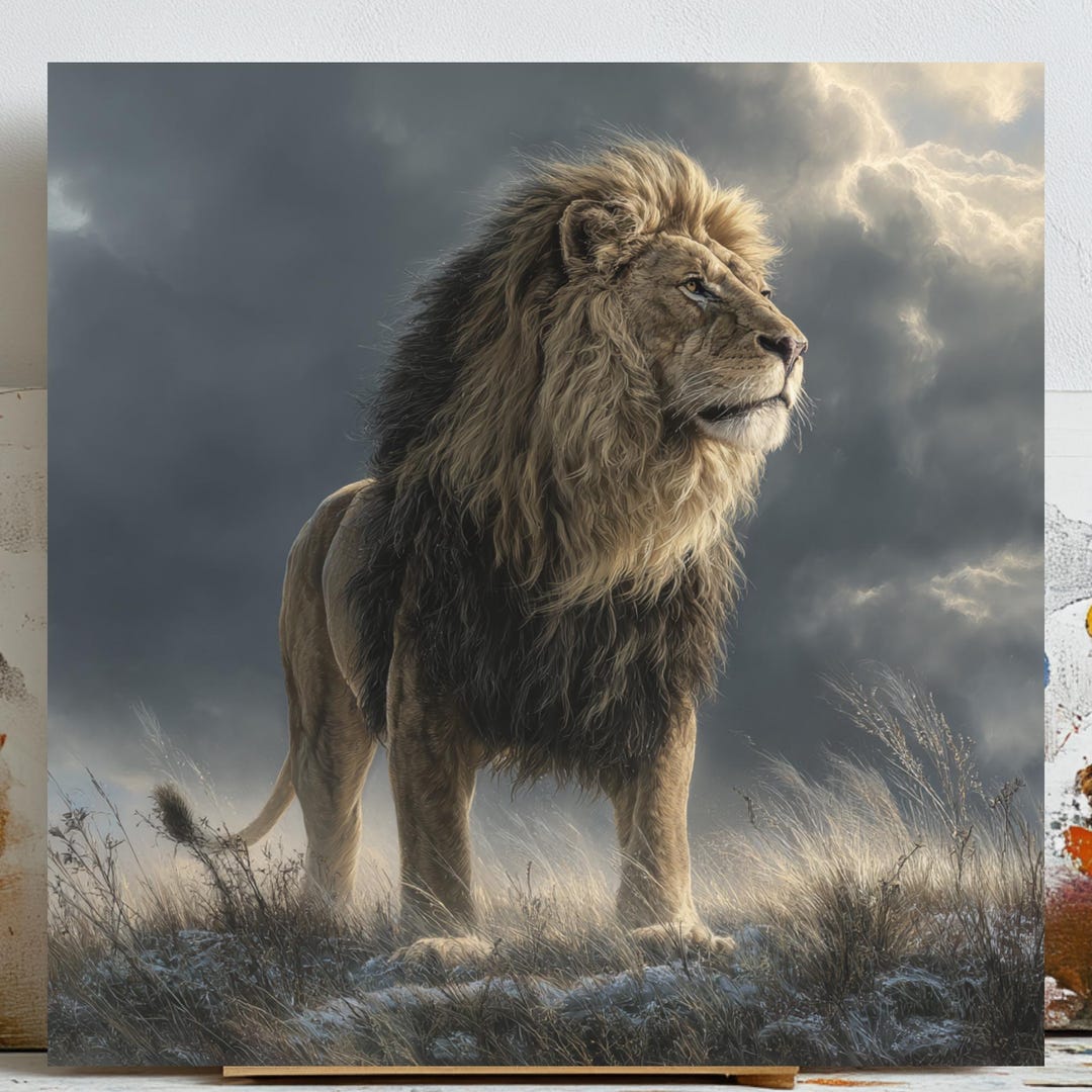 Lion Wall Art, Canvas or Poster, Wildlife Wall Decor, Lion Print ...
