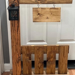 Fence Post Welcome Sign With Hanging Lantern. - Etsy
