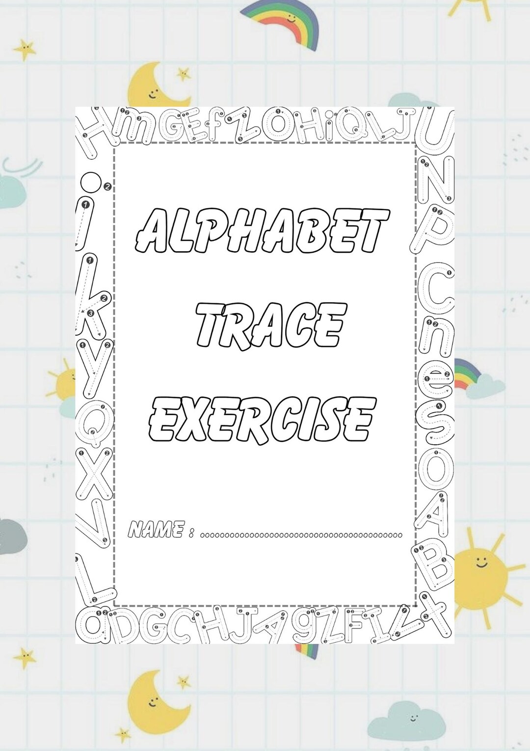 Alphabet Trace Exercise - Etsy