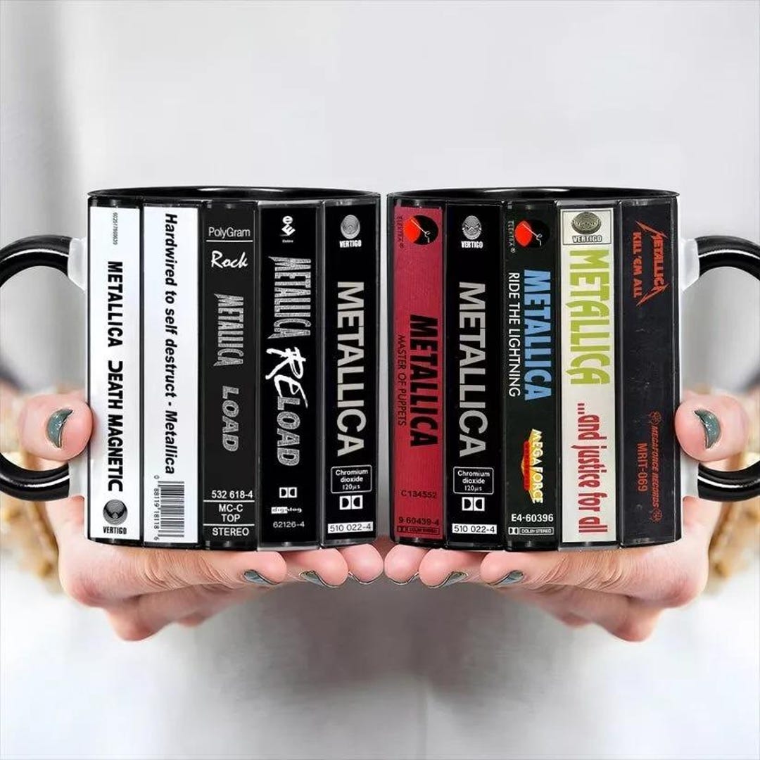 Metallica Albums Cassette Retro Collection Accent Mug - Etsy
