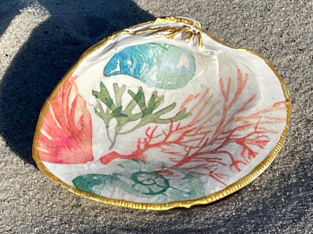 Clam Shell JEWELRY TRINKET DISH - Etsy
