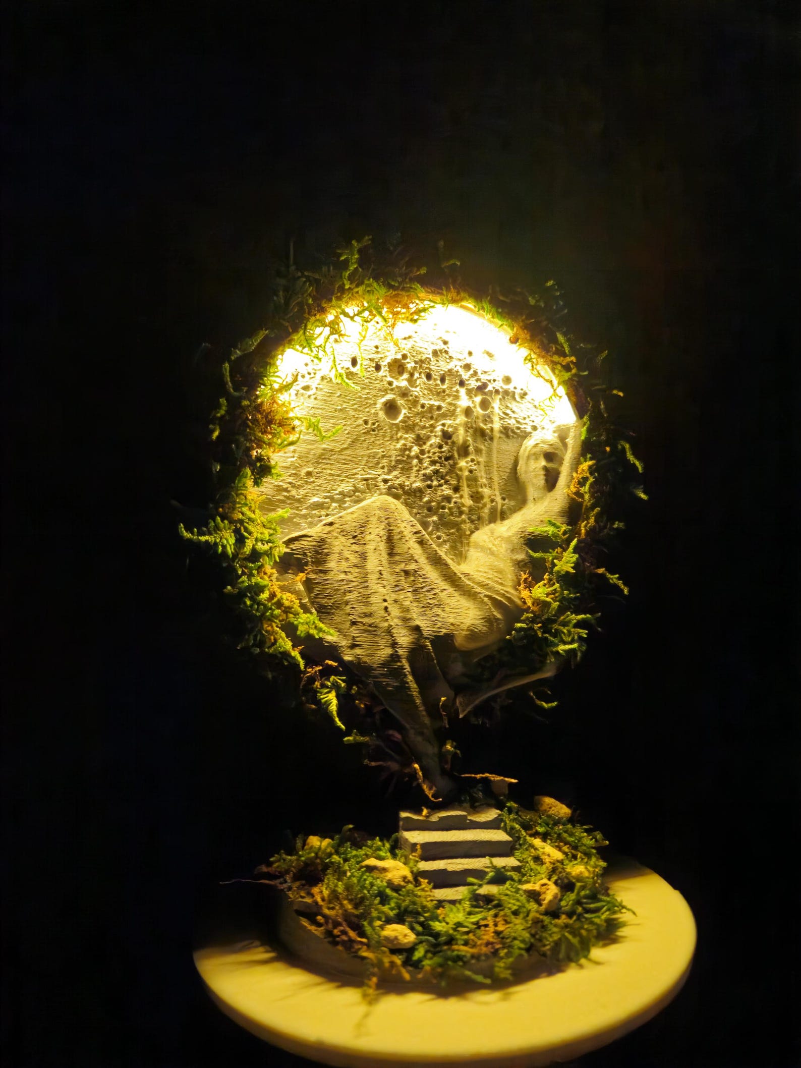 Lunaria Moon Goddess Incense Backflow Incense Night Light With Led Light - Etsy