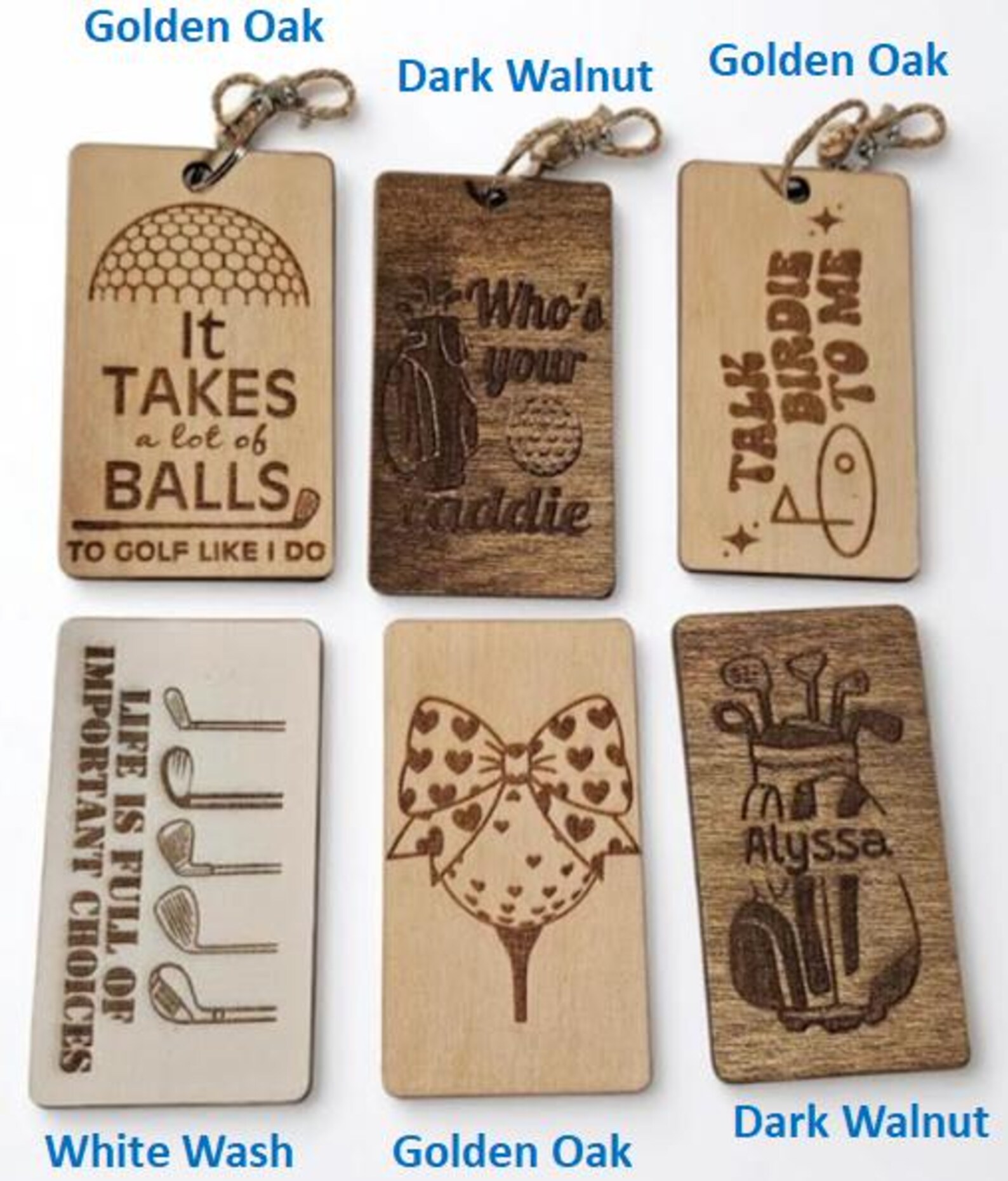 Engraved Wooden Golf Tee Holder, Personalized Golf Tee Holder, Golf ...