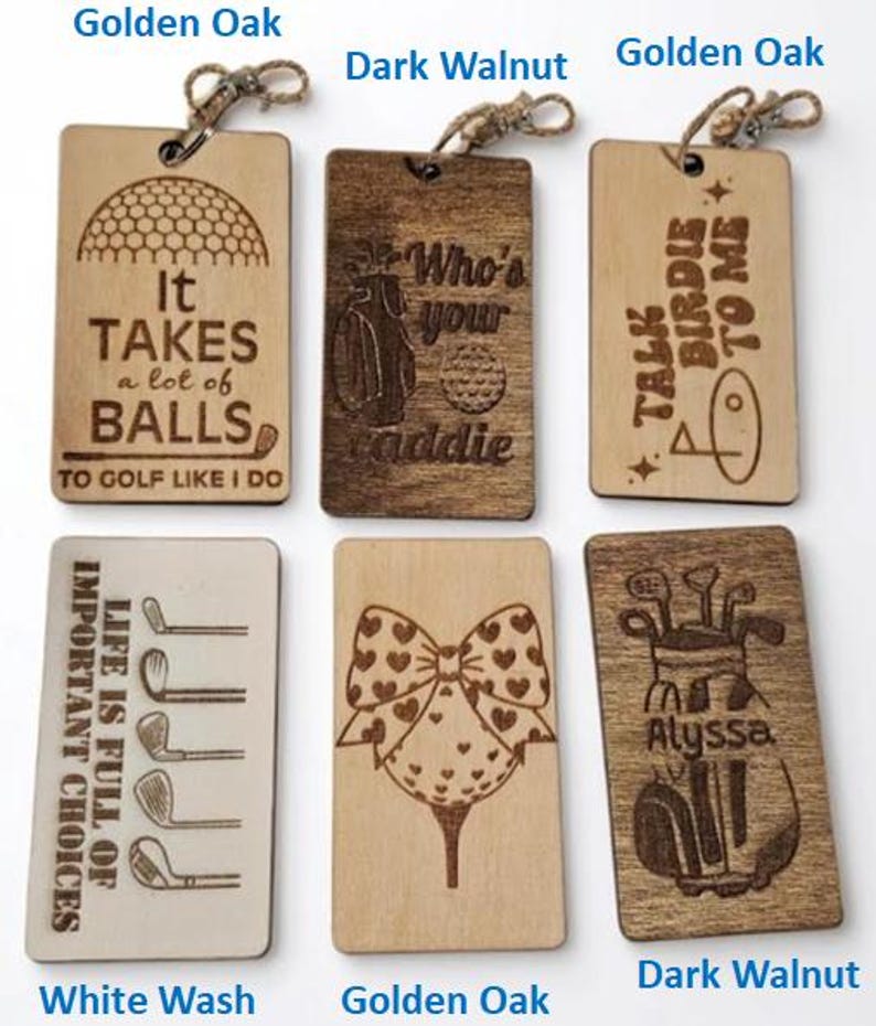 Engraved Wooden Golf Tee Holder, Personalized Golf Tee Holder, Golf ...