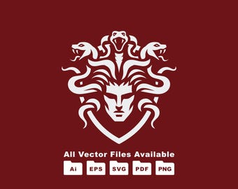 Medusa Vector Logo for Sale! - Etsy