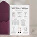 Bridal Party Info Card Template, Wedding Party Info Card, Bridesmaid ...