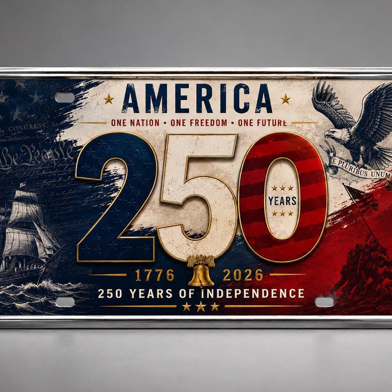 Usa 250th License Plate - Etsy