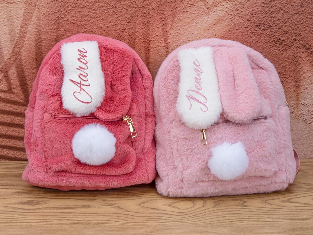 Personalized Bunny Plush Backpack for Kids - Kawaii Stuffed Animal ...