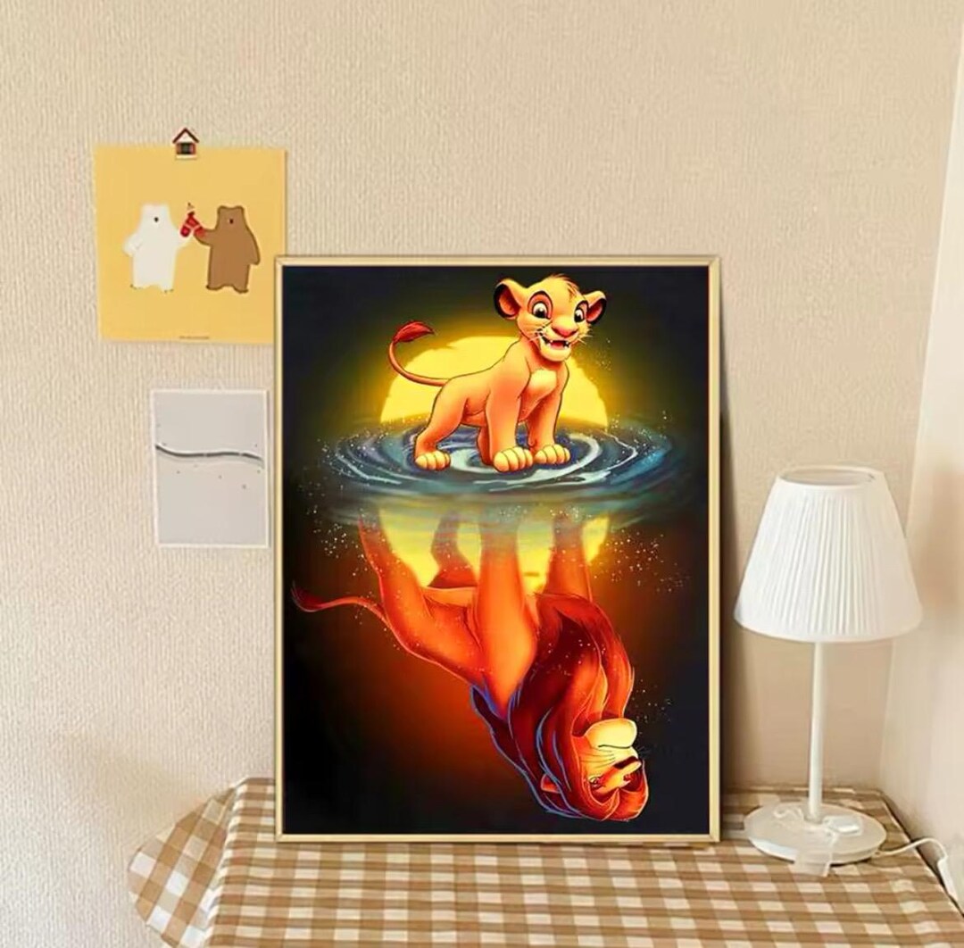 The Lion King Diamond Painting - Simba Full Round & Square Mosaic for ...