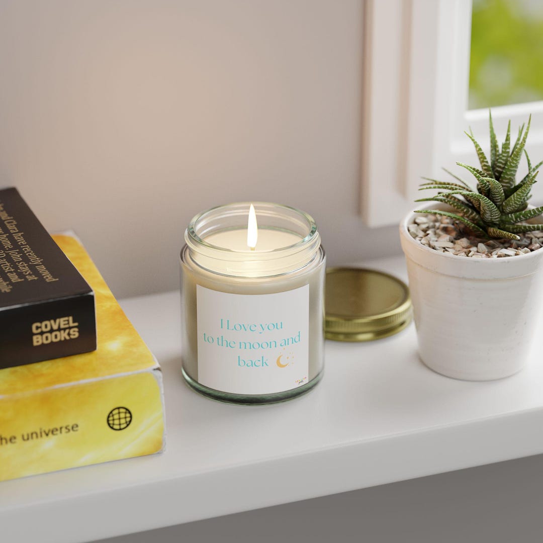 Scented Candles, Coconut Apricot Wax - Clear/amber Jars With Cute ...
