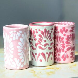 Mexican Talavera Shooters, Bachelorette Shooters, Pink Bridesmaid Shot ...