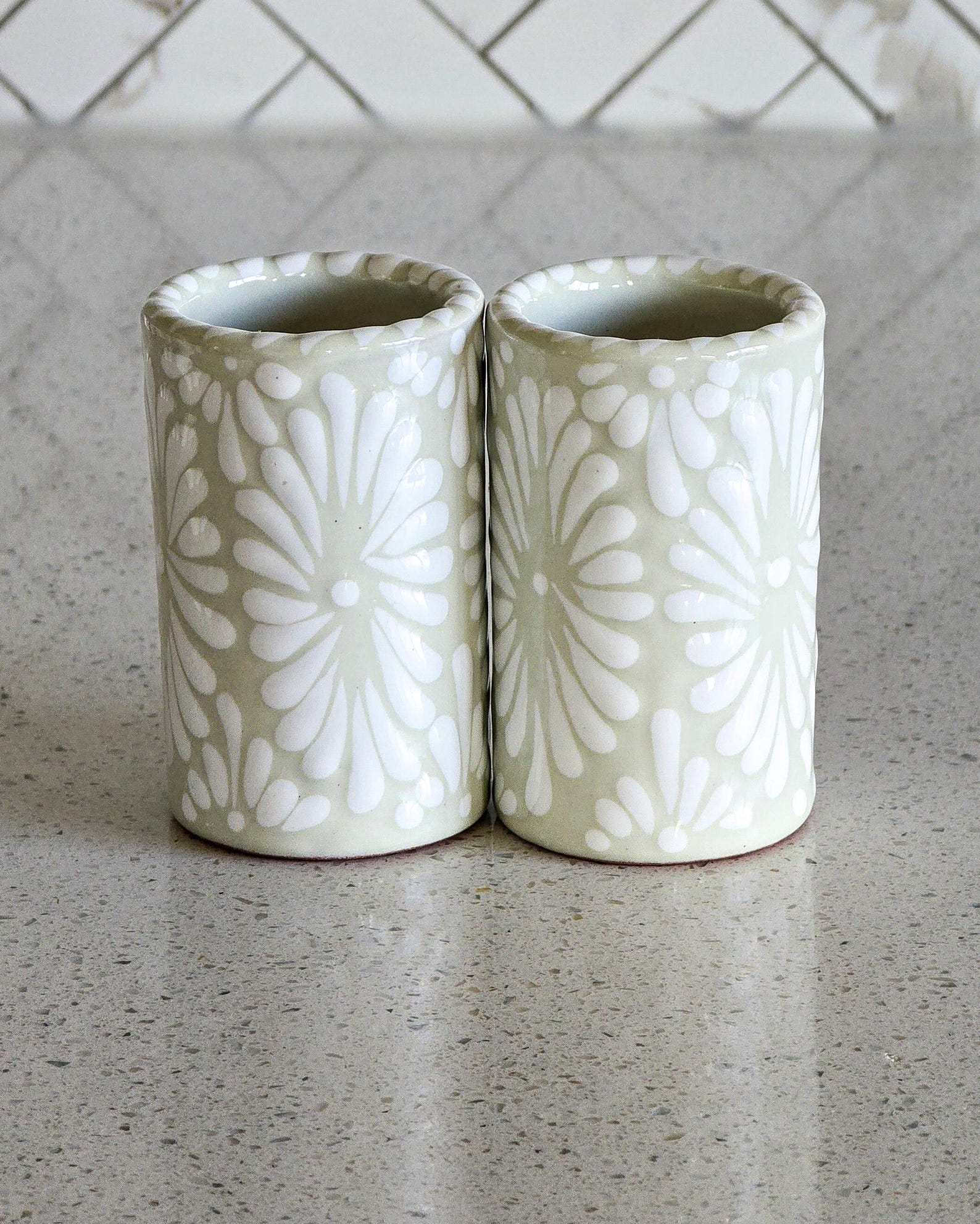 Mexican Talavera Shooters, Shot Glasses White, Bridal Party Favors - Etsy